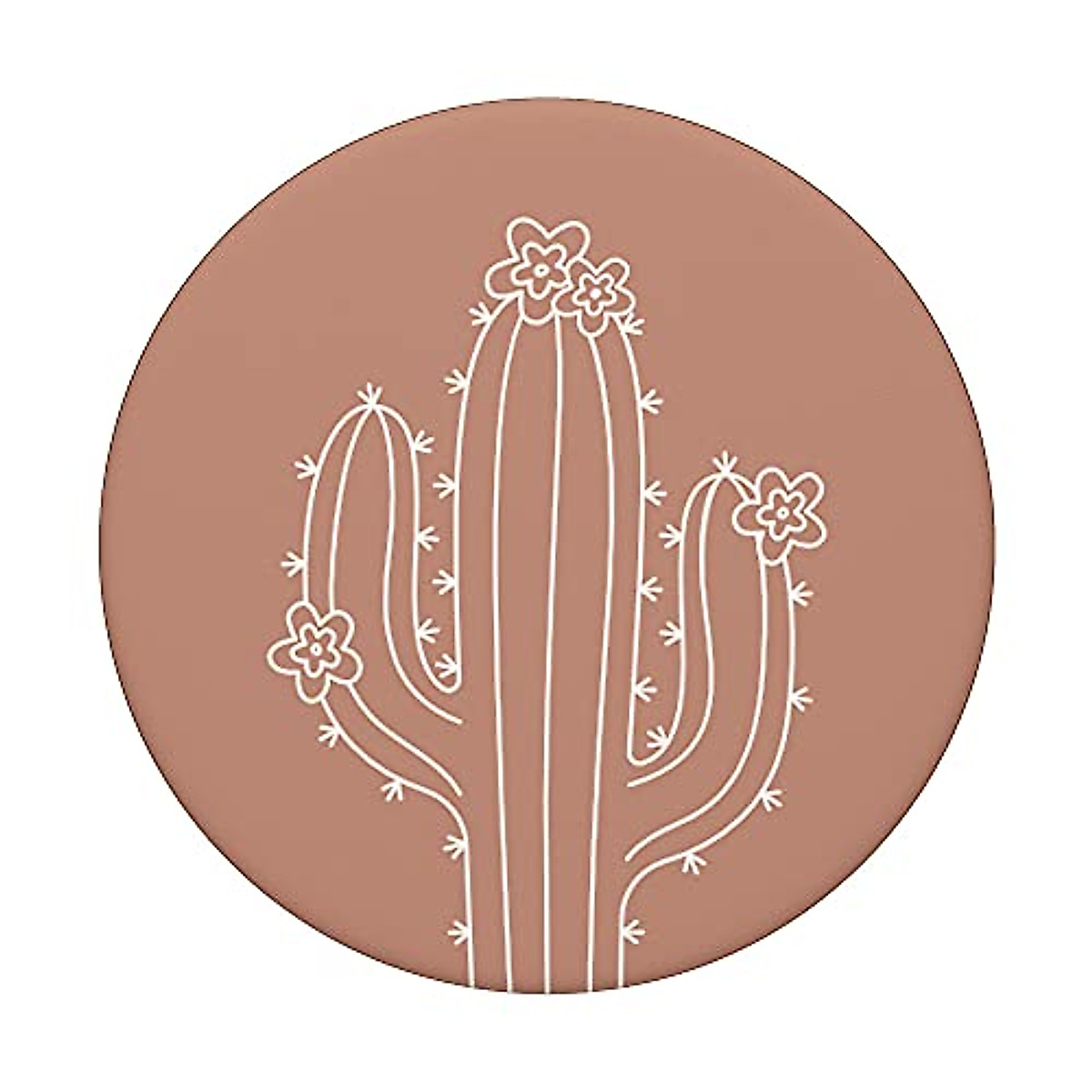 Cute Cactus Cacti Western Country Aesthetic Beige Brown Boho PopSockets Swappable PopGrip