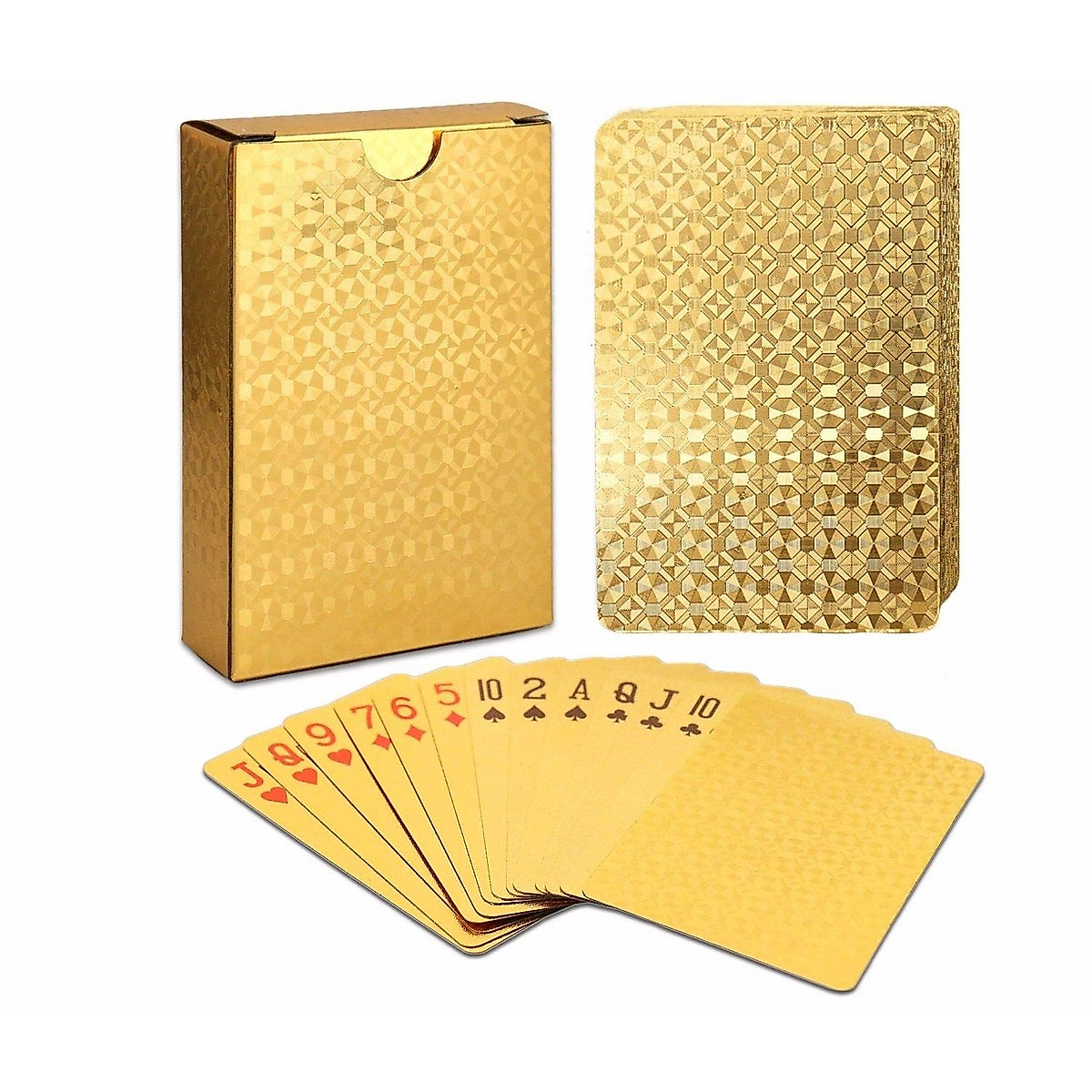 EAY Gold Waterproof Playing Cards - Poker Deck for Parties and Games