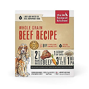 The Honest Kitchen Dehydrated Whole Grain Beef Dog Food, 2 lb Box