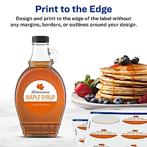 Avery Waterproof Round Labels with Sure Feed, Print to the Edge, 3" Diameter, 150 White Labels (36591)