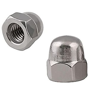 25PCS M4 Acorn Hex Cap 304 Stainless Steel 18-8 Nuts Metric Dome Head Nuts