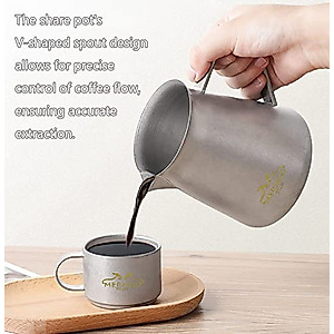 MERMOO YILAN Pour Over Coffee Maker Set 304 Stainless Steel Vintage Style Coffee Dripper with Coffee Server Set Perfec for 2-4 Cups