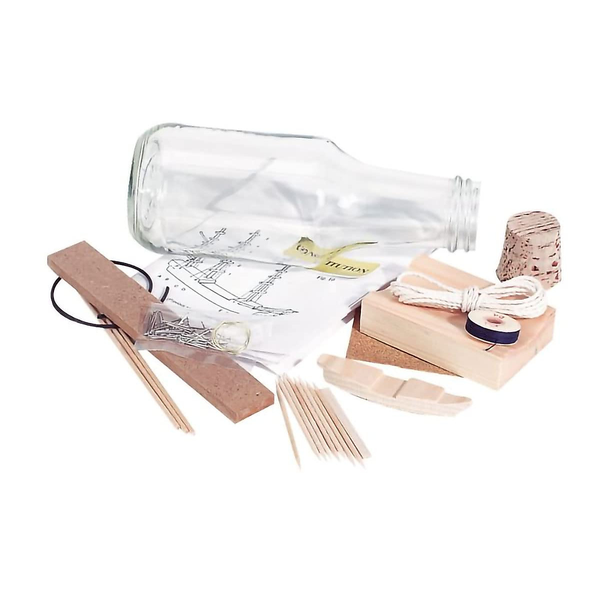 Pirate Ship in a Bottle Kit - Includes All Parts to Create a Mini Ship in a Bottle - VERY Challenging, Are You up for It?