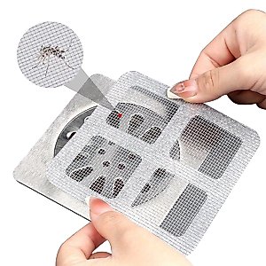 Disposable Shower Drain Hair Catcher, Drain Hair Catcher Waterproof Mesh Stickers for Bathroom Accessories, Apartment Essentials for Kitchen, Sink, Bathtub (4" X 4") (10)
