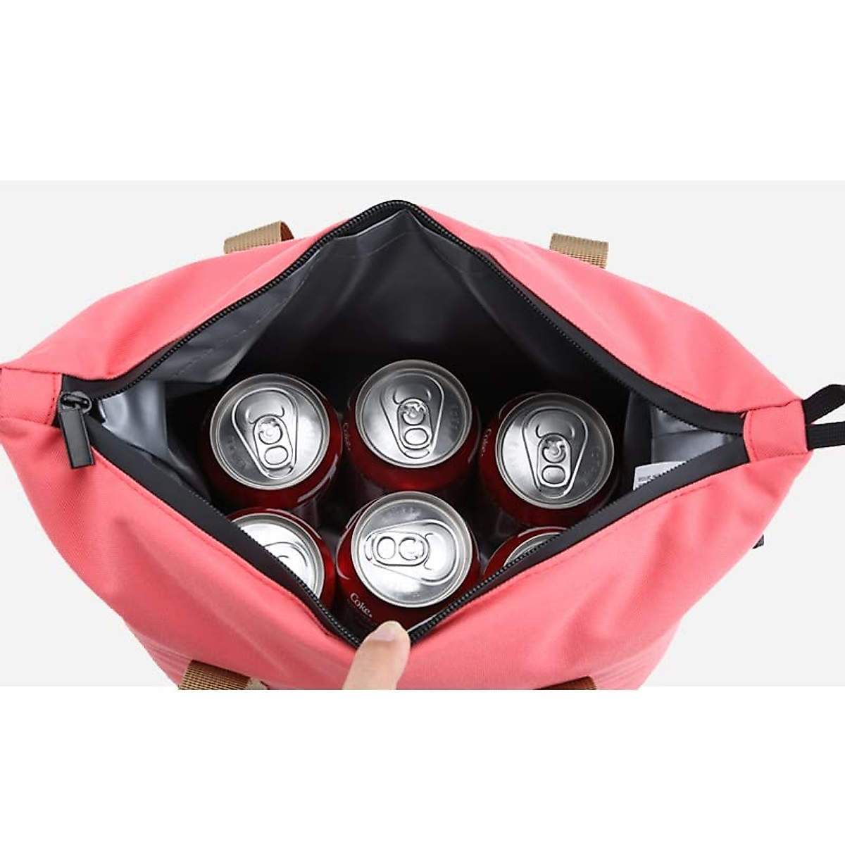 UNIKER Insulated Lunch Bag Foldable,Leakproof Lunch Box for Travel,Lunch Tote Reusable Meal Prep Container Bag,Bento Box Cooler Bag for Work Picnic Box,Rose