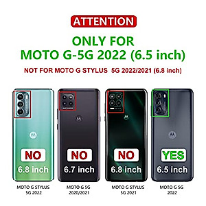 WTYOO for Motorola Moto-G-5G 2022 Case: Military Grade Shockproof Protection Cover with Kickstand | Matte Textured Rugged Protective TPU & Drop Proof Sturdy Phone Case Black
