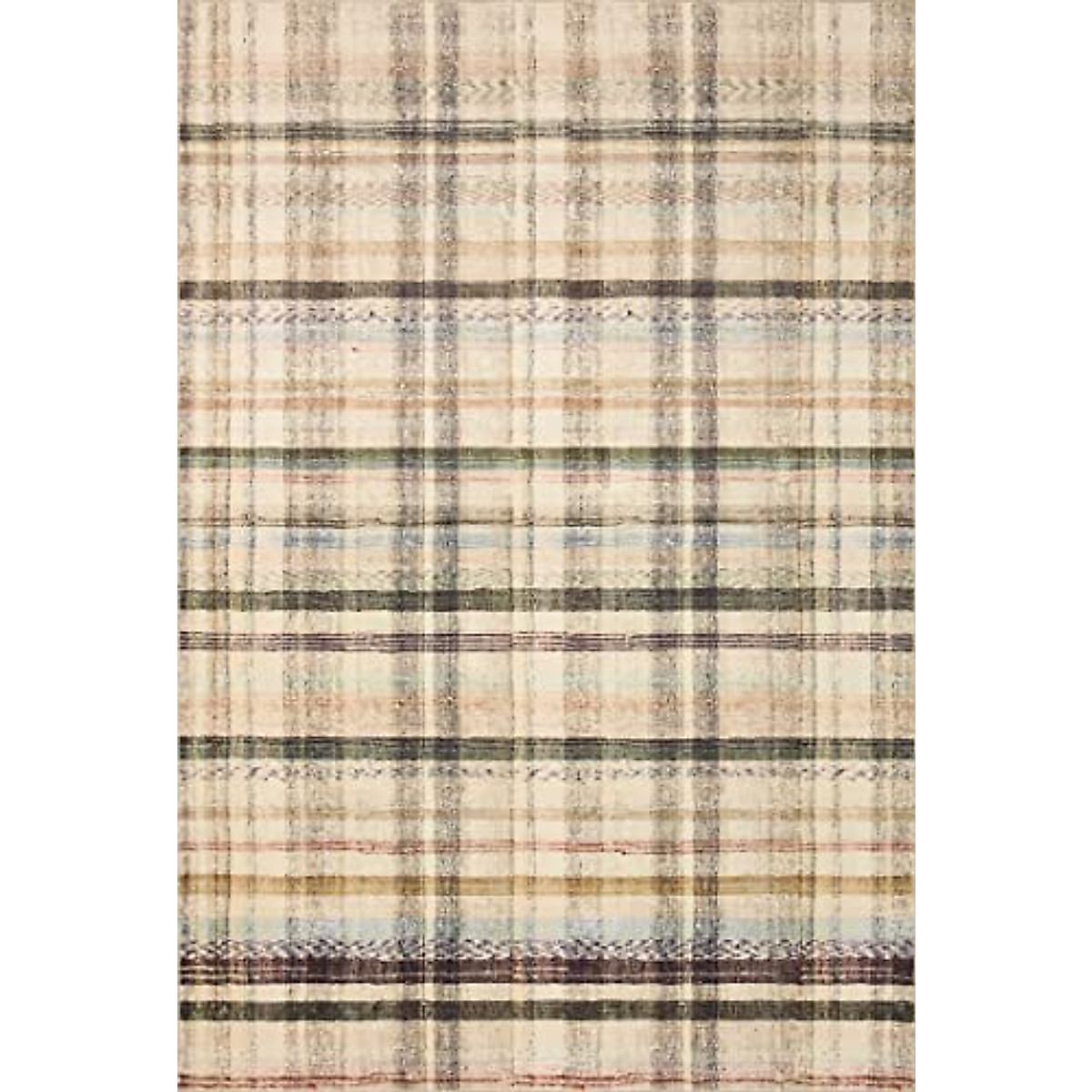 Loloi Chris Loves Julia x Humphrey Collection HUM-02 Ivory/Multi, Contemporary 2'-0" x 5'-0" Accent Rug feat. CloudPile™