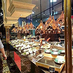 FXJ Food Heat Lamp, Food Warmer Heat Lamps Commercial Metal Telescopic Heat Preservation Lamp for Keep Food Warm for Hotel Kitchen Buffet Restaurant, Commercial High Power Catering Equipment (C)