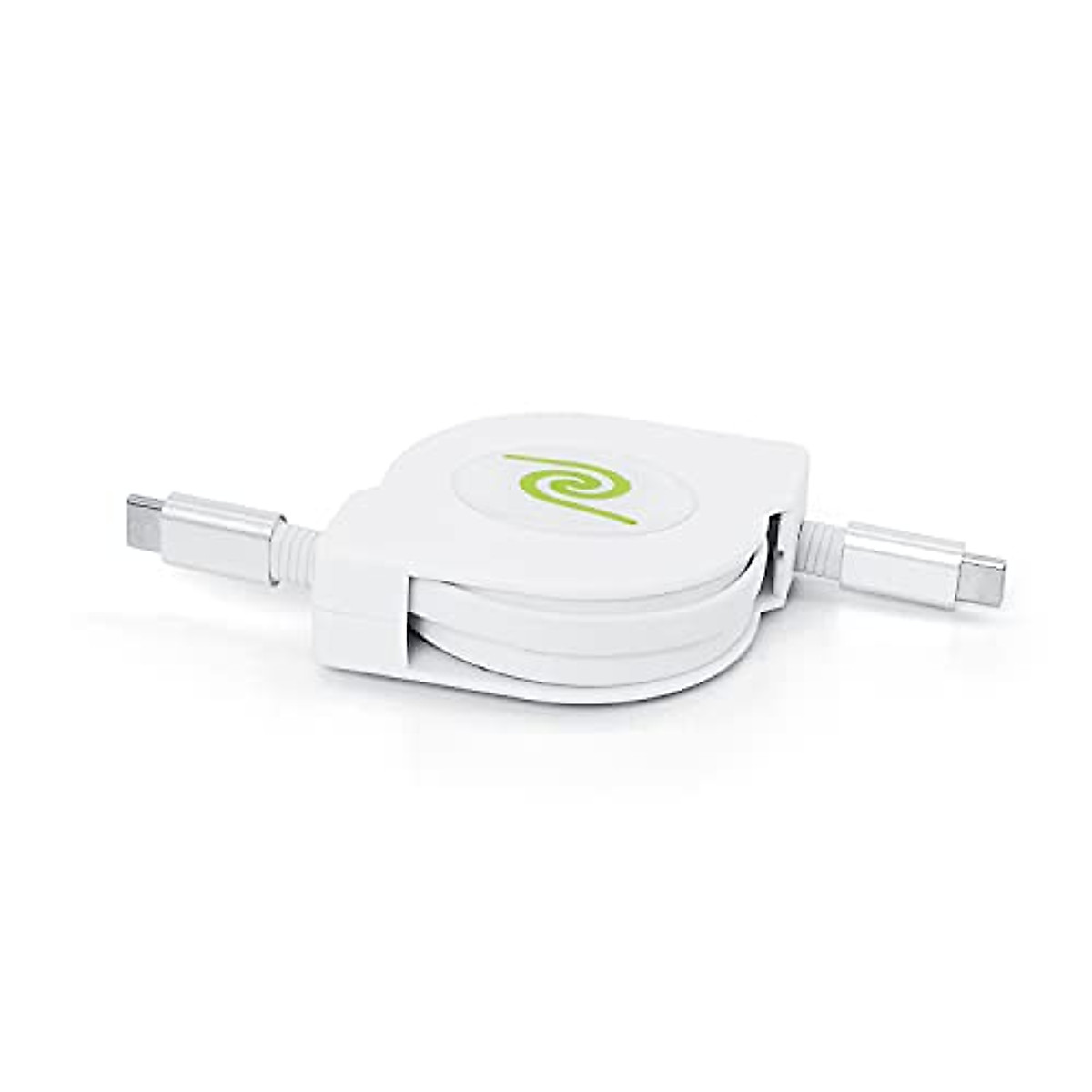 ReTrak USB C Cable, USB C to USB C 6ft Retractable Cable, 60W Power Delivery for MacBook, iPad Pro 2020, iPad Air 4, Dell, HP, Google Pixel 4a, and More