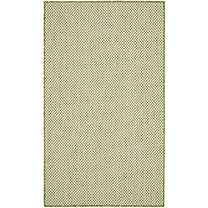 Nourison Courtyard Indoor/Outdoor Ivory Green 3' x 5' Area Rug, Easy Cleaning, Non Shedding, Bed Room, Living Room, Dining Room, Kitchen (3x5)