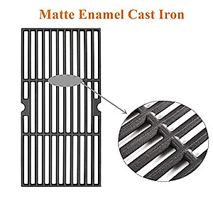 SafBbcue 18 Inches Cooking Grates for Charbroil Performance 2 Burner 463625217, Performance 300 2-Burner Gas Grill, Cast Iron Grill Cooking Grids