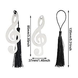 Honbay 20PCS Metal Musical Notes Bookmarks with Tassel Music Party Favors Gifts for Wedding School Office Supplies or Book Lovers