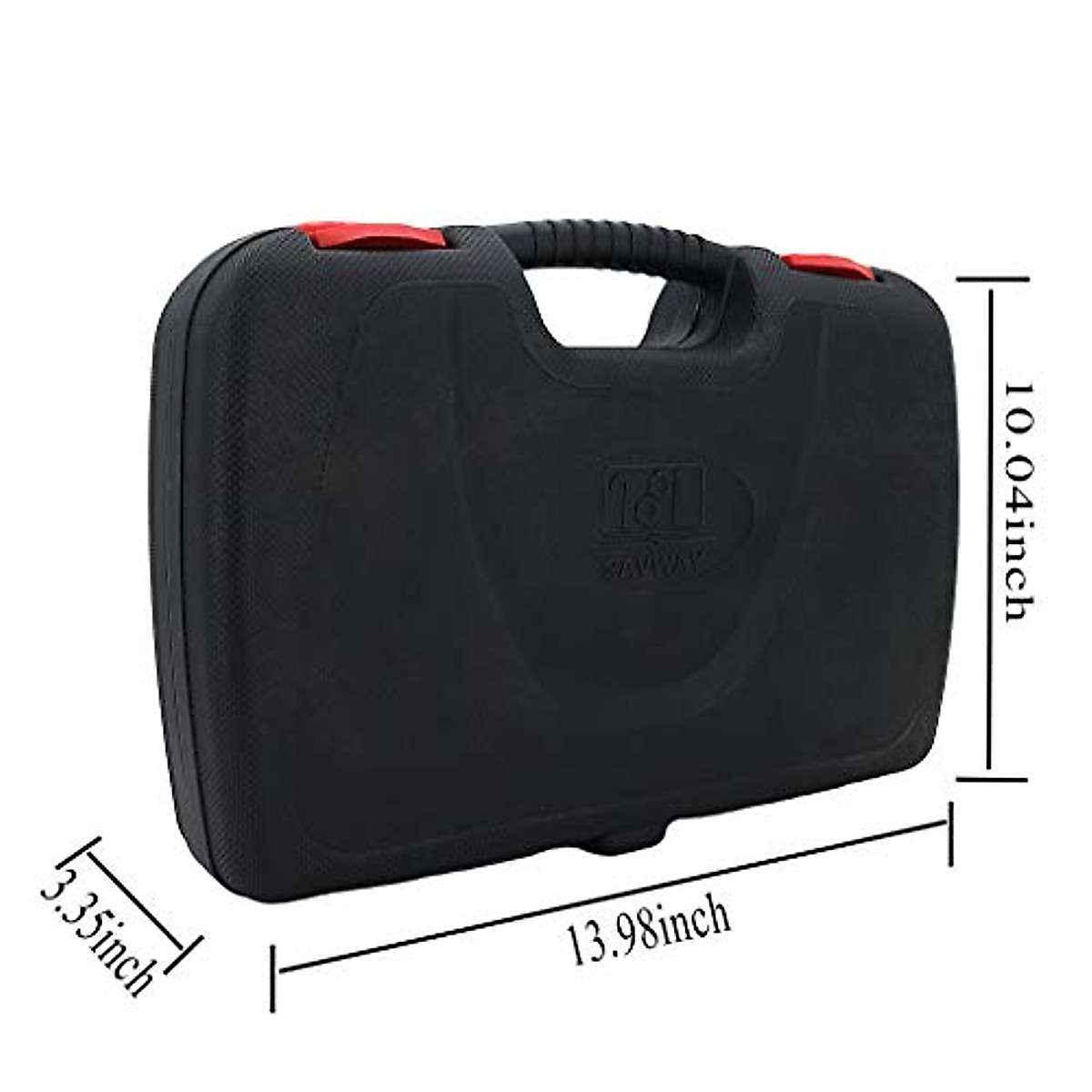 Small Home Tool Kit included Battery Screwdriver Cordless Women's Tool Kit with Case-SAVWAY P7994 Hand Tool Set with Black Toolbox for DIY Projects