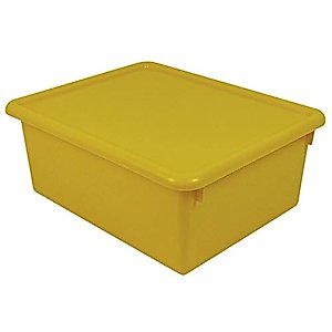Romanoff Products 5" Stowaway Letter Box with Lid, Yellow