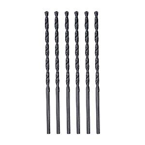 uxcell High Speed Steel Lengthen Straight Shank Twist Drill Bit Fully Ground Black Oxide 3mm Drill Diameter 100mm Total Length 55mm Drill Bit Length 6 Pcs
