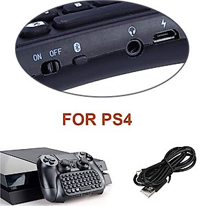 LittlePaprika Controller Keyboard for PS4, Gamers Digital Mini Bluetooth Keyboard Chatpad for Playstation 4 for DualShock Controller, Used to Chat with Playes in Games
