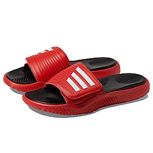 adidas Unisex Alphabounce 2.0 Slides Sandal, Vivid Red/White/Black, 9 US Men