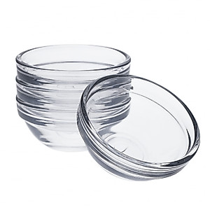 Beille Cooking Baking Supplies Small Glass Pinch Bowl Ramekin Kitchen Essential, 4pc
