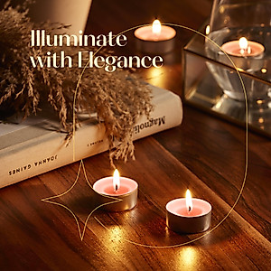 Orange Scented Tealight Candles - Pack of 30 Scented Tea Light Candles with Long Lasting Aromas - Apple Cinnamon Fragranced Orange Tealight Candles - 4 Hour Burn Time