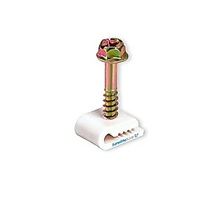 SatelliteSale Single Ground Screw White Clips for Single Antenna Ground Wire Cable Management 100 Pcs
