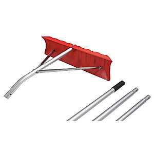 Extreme Max 5600.3288 Poly Roof Rake - 21' Reach with 23" Blade,Red