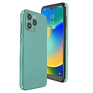Hilitand iP14 Pro Unlocked Smartphone for 11, 4G Dual SIM Phone, 4GB 32GB ROM Cell Phones Unlocked, 6.1 HD Screen, Face Unlock, 8MP 16MP, 6800mAh, Green