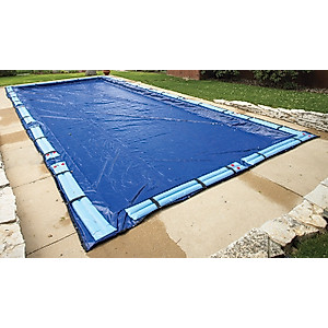 Inground Pool Cover for 16x32 Foot Rectangle Swimming Pool - Super-Duty: 15-Yr with Cover Tubes