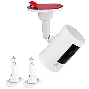 2Pack Strong Adhesive Wall Mount Compatible with Ring Stick Up Cam Wired/Battery and Ring Indoor Cam HD Security Camera,360 Degree Adjustable Mounting Bracket for Camera with 1/4 Screw Head