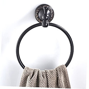 Black Towel Holder Black Towel Ring Towel Rack Black Vintage Black Bronze Brushed Towel Ring Round Black Towel Rack