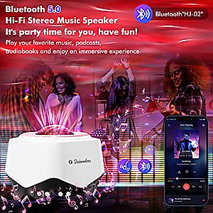 Seianders Star Projector Night Light, 4 in 1 Galaxy Projector for Bedroom, Northern Lights Aurora Projector Bluetooth Speaker & White Noise, Night Light Projector for Kids, Adults, Party, Room Decor