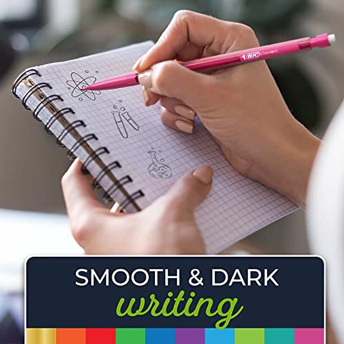 BIC Color Cues Mechanical Pencil Set (MPUA60-AST), 60-Count Pack, Black, Fun Color Pencils for School, Perfect for School Supplies