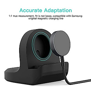 2 Pack Compact Stand Compatible with Samsung Galaxy Watch 5 (40, 44mm)/Galaxy Watch 5 Pro Charger Stand (45mm) 2022-Nightstand Mode-Support Charger Bracket Integrated Cable Management Slot