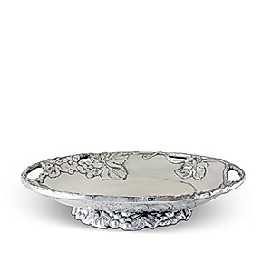 Arthur Court Designs Aluminum Grape Footed Side Dish Server 11 inch Long
