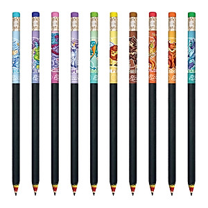 Mythical Smencils - Limited Edition - Patented Gourmet Scented Pencils (Graphite HB #2) with new Black Finish and Multi-layered Paper Construction, 10 Count - Gifts for Kids, Classroom Rewards
