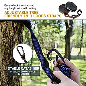 KingCamp Double Mesh Hammock, Camping Hammock Breathable Portable Outdoor/Indoor Hammocks Tree Hammock for Camping Backpacking, Hiking, Backyard, Beach Support to 440lbs with 2 Tree Straps (Cyan)