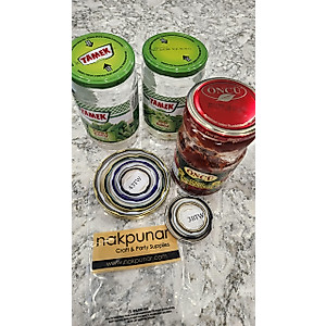 Nakpunar Canning Jar Replacement Lid Sample Set : One from each size 38TW, 43TW, 48TW, 53TW, 58TW, 63TW, 66TW, 70TW, 82TW, 89TW, 100TW and 110TW