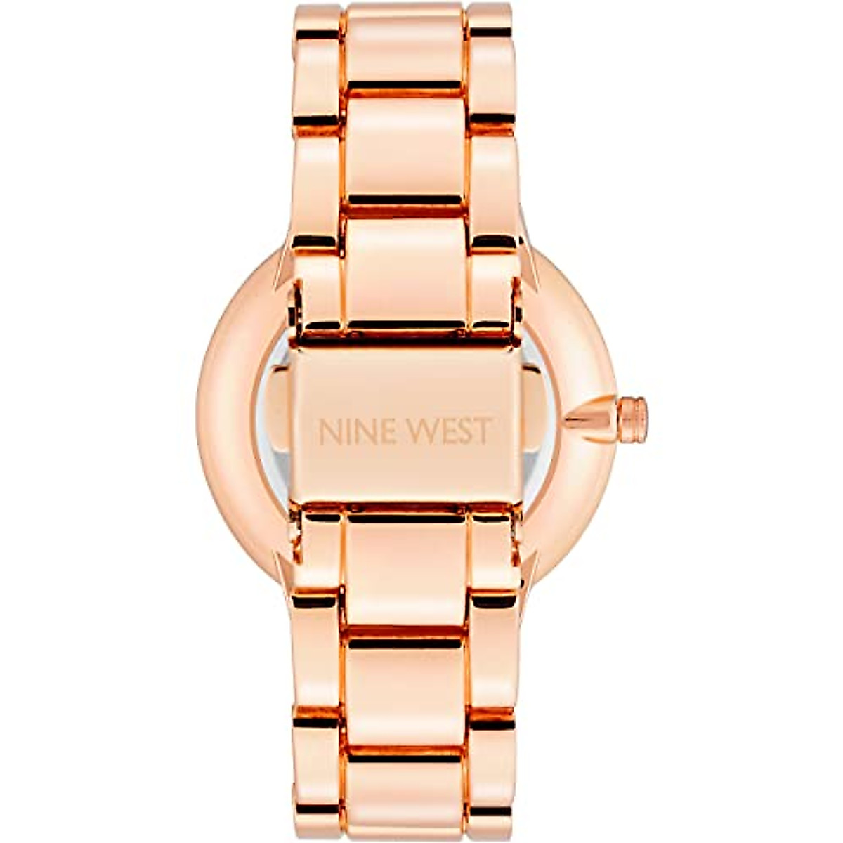 Nine West Women's Japanese Quartz Dress Watch with Metal Strap, Rose Gold, 14 (Model: NW/2098PKRG)