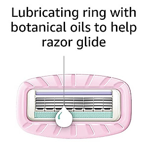 Amazon Basics Women's 4 Blade FITS Razor Refills for Women, FITS Amazon Basics FITS Handles and Venus Handles, Moisturizing Surround, 6 Refill Cartridges, 1 Pack of 6