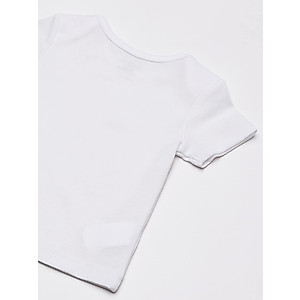 Hanes Baby T, Flexy Soft Stretch Shirt, Expandable Shoulder, 4-Pack, Diamond White, 18-24 Months