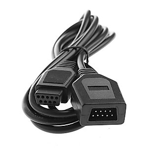 Extension Cable Compatible for Atari Joystick and Sega Genesis Controller 6 Feet – 1.8m 9pin by iCode (10ft / 3m)