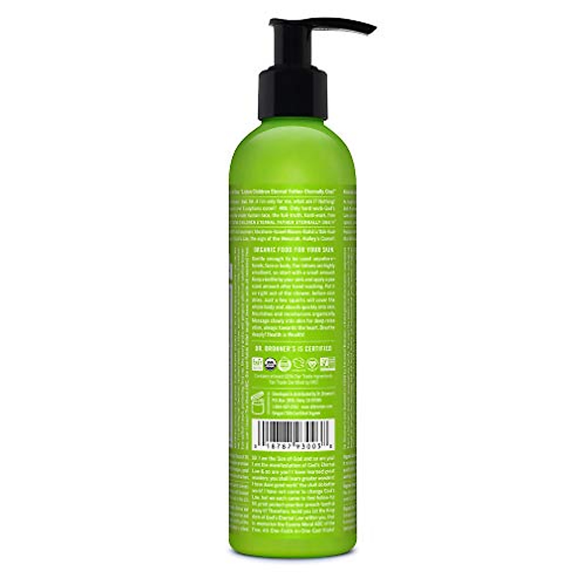 Dr. Bronner's - Organic Lotion (Patchouli Lime, 8 Ounce) - Body Lotion and Moisturizer, Certified Organic, Soothing for Hands, Face and Body, Highly Emollient, Nourishes and Hydrates, Vegan, Non-GMO