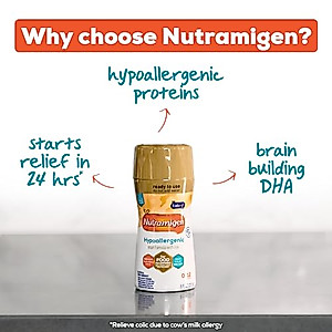 Enfamil Nutramigen Infant Formula, Hypoallergenic and Lactose Free Formula, Fast Relief from Severe Crying and Colic, DHA for Brain Support, 6 Liquid Bottles, 8 Fl Oz