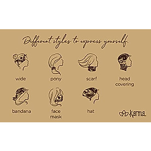 Karma Mermaid Headband for Women - Wide - Fabric Headband and Stretchy Hair Scarf - Pink