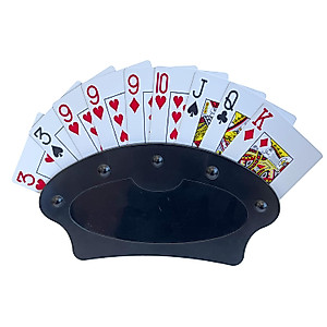 SEETOOOGAMES Card Holders for Playing Cards - Canasta Playing Card Games Holder for Kids Seniors - 4 Pack Mixed