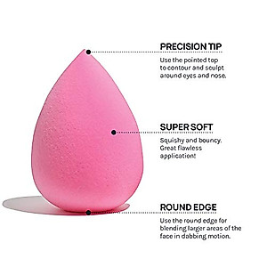 AOA Studio Collection Makeup Sponge Set Makeup Blender Latex Free and High-definition Set of 6 Makeup Blender For Powder Cream and Liquid, Super Soft Wonder Blender Beauty Cosmetic
