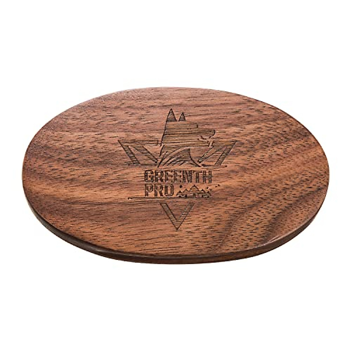 GREENTH PRO Walnut Wood Beard Brush - Boar Bristle Brush for Men - Military Style Beard Grooming Tool