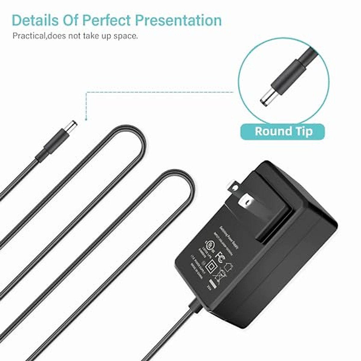 SLLEA 5ft UL 12V 2A-3A AC Adapter Charger for Makita LXRM02 LXRM03 LXRM03B Cordless FM/AM Power with Extension 6ft Connectcor Plug Cable Mains