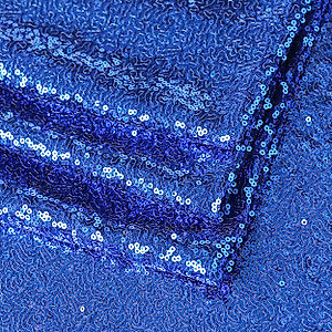 YMRZED Royal Blue Glitter Sequin Tablecloth - 60X85 Inch Rectangle Banquet Tablecloth Sparkly Tablecloth for Thanksgiving for Christmas