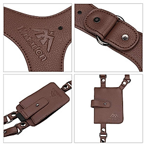 Neween Anti-Theft Hidden Underarm Strap Wallet Pocket Holster Phone Shoulder Holster Bag Leisure Double Shoulder Pouch (Coffee)