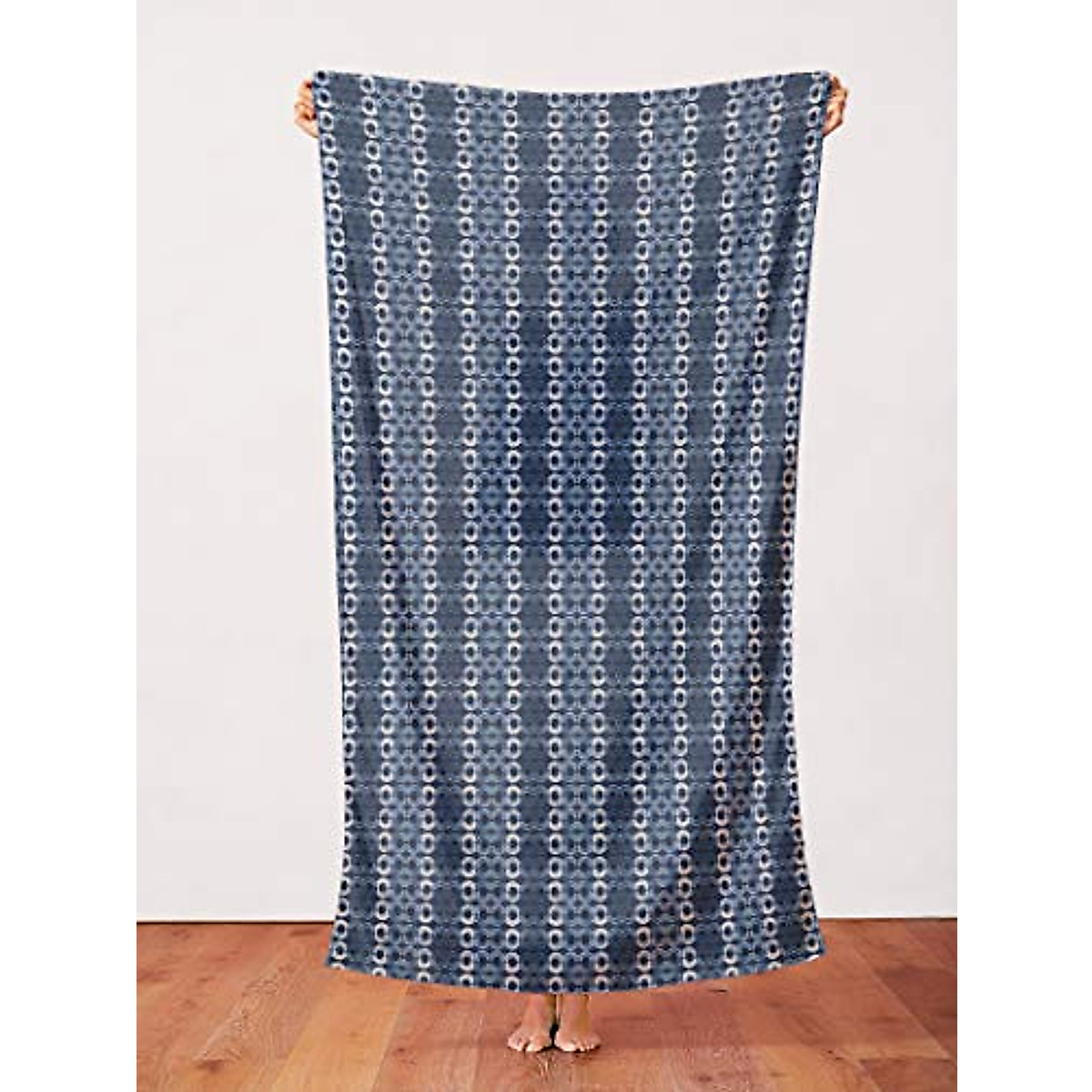 PBS Fabrics Shibori Dye Indigo Quilter's Cotton by The Yard, Doily Dots